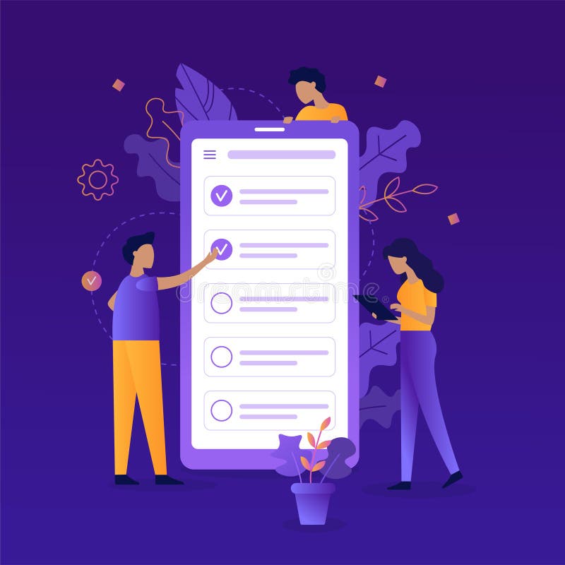 Task manager app stock vector. Illustration of checklist - 147830473