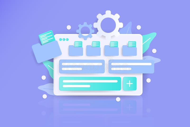 Task Manager Illustration 3D Modern Awesome Flat Landing Page Stock ...