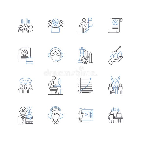 Task Procedure Line Icons Collection. Steps, Process, Method, Workflow ...