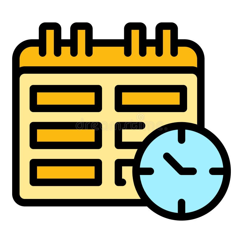 Task Schedule Calendar Time Icon Vector Flat Stock Vector ...