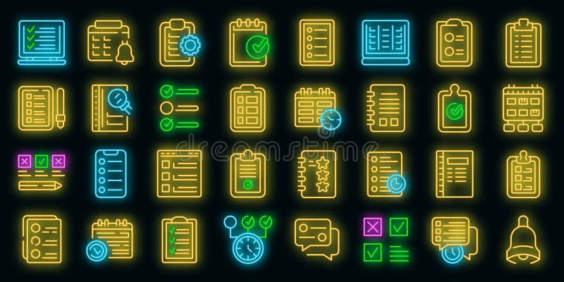 Task Schedule Icon, Outline Style Stock Vector - Illustration of ...
