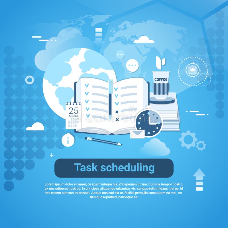 Task Scheduling Planning Concept Horizontal Banner with Copy Space ...