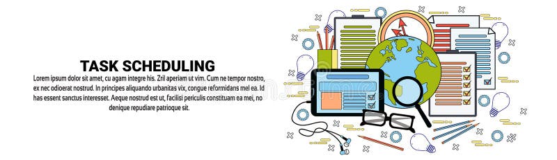 Task Scheduling Web Banner with Copy Space Business Planning Time ...