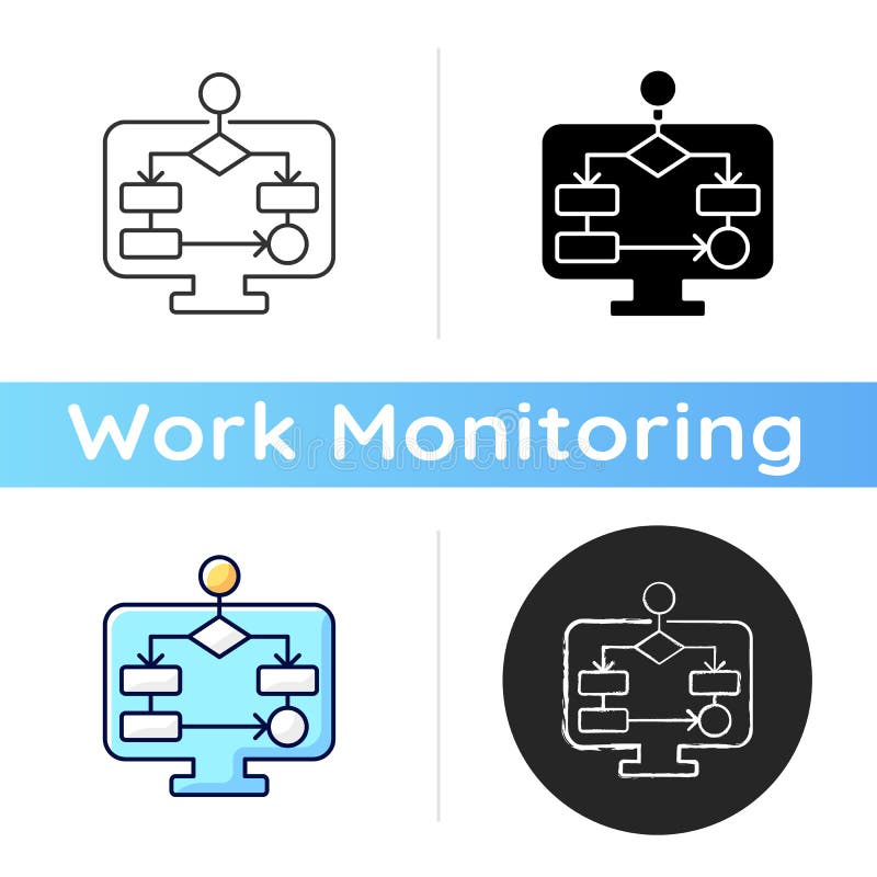 Task schemes icon stock vector. Illustration of thin - 224802258