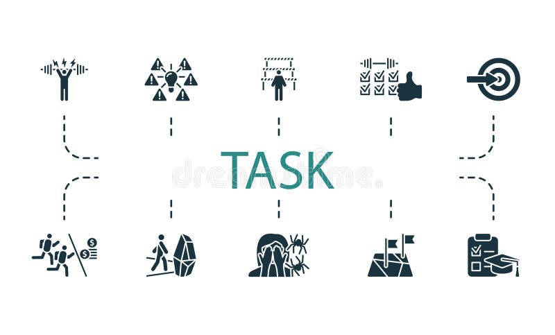 Task Set. Creative Icons. Editable Elements. Stock Vector ...