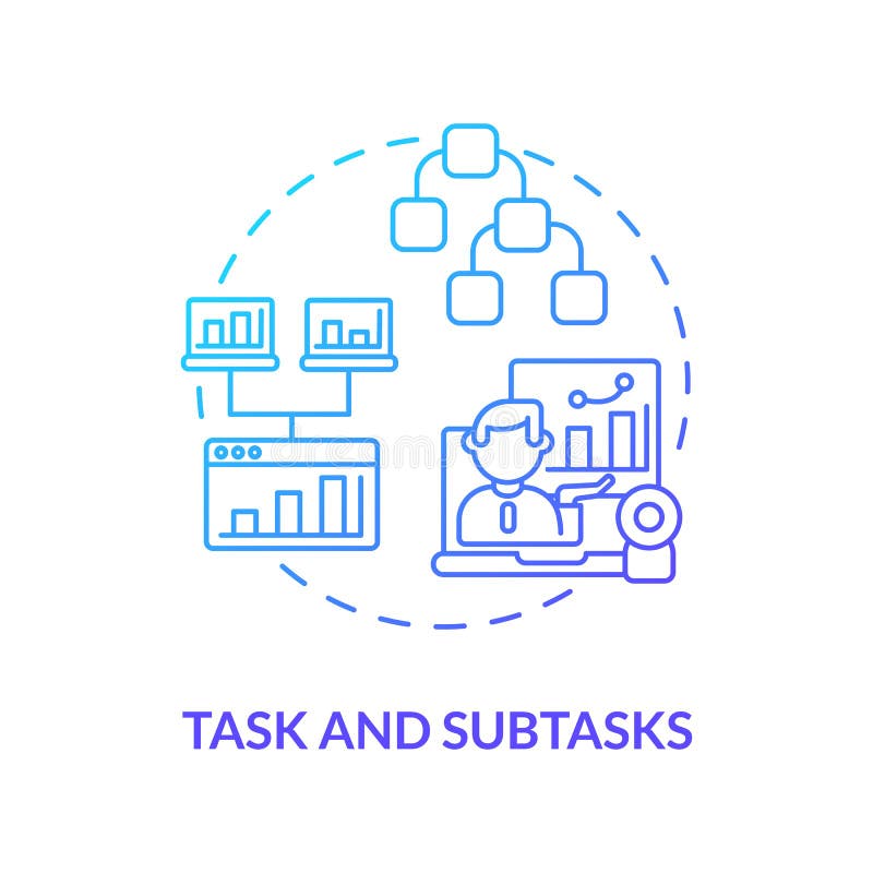 Task and Subtasks Concept Icon Stock Vector - Illustration of idea ...