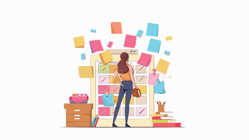 Efficient Task and Time Management with daily To-do List Stock Vector - Illustration of business ...