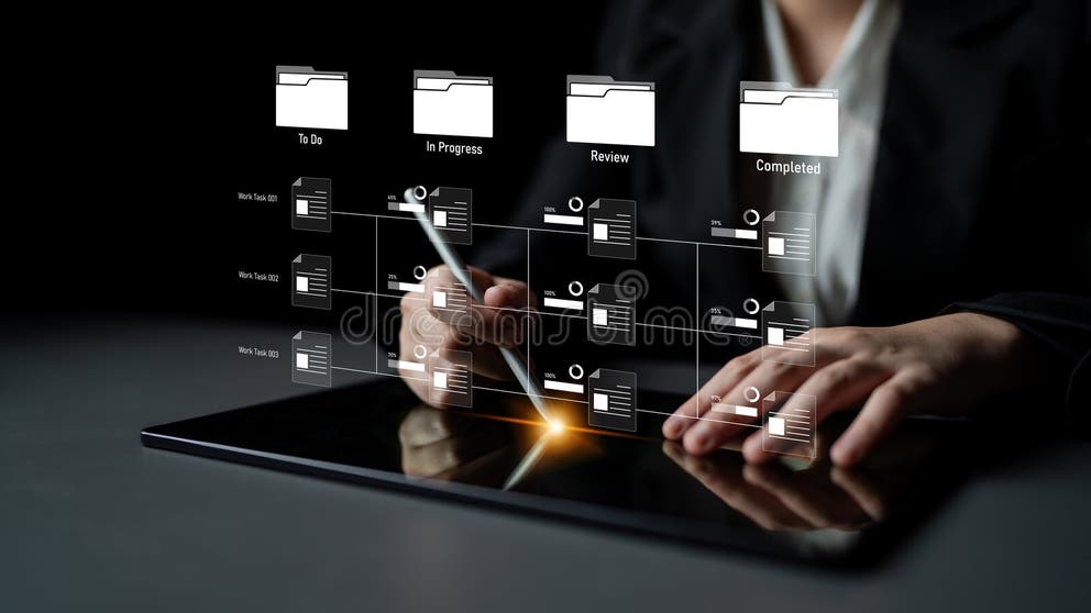 Task Workflow Management and Document Status Tracking Latch Stock Photo ...