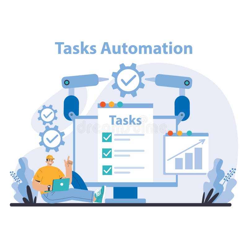 Productivity Boosting Concept Flat Vector Illustration Stock Vector Illustration Of