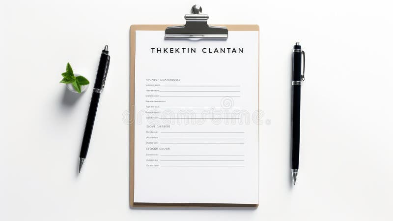 Tasks Checklist White Background Stock Illustration - Illustration of ...