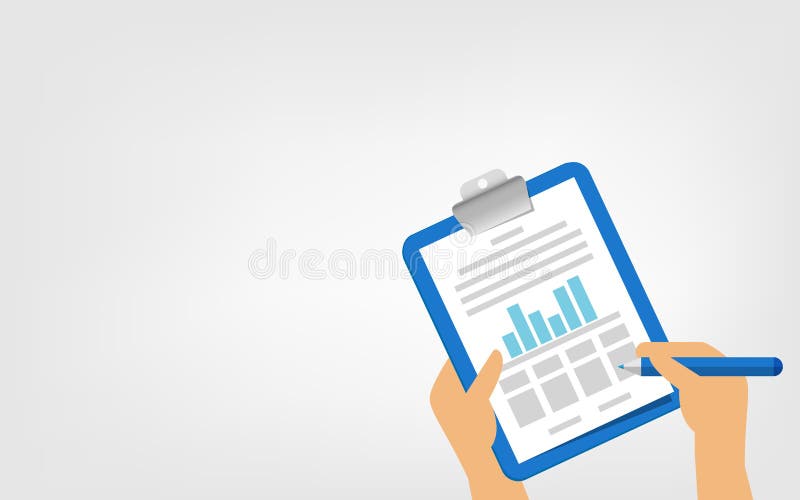 Tasks Clipboard Icon in Hands and Pen and Copy Space, Clipboard with ...