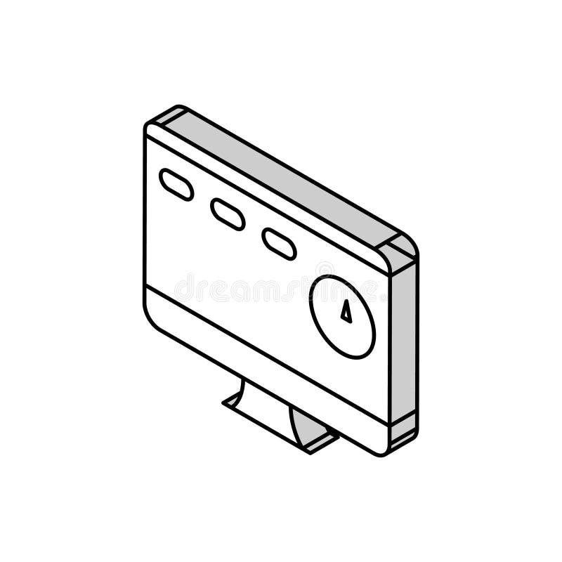 Tasks on Computer Screen Isometric Icon Vector Illustration Stock ...