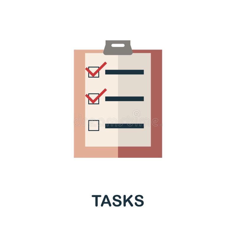 Tasks To Do Icon. Line Style Symbol from Productivity Icon Collection ...