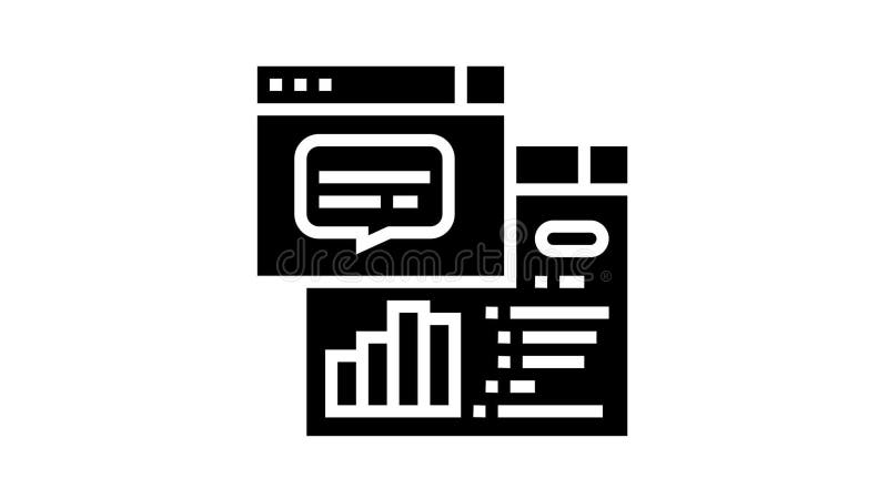 Tasks Hierarchy Digital Processing Glyph Icon Animation Stock Footage ...