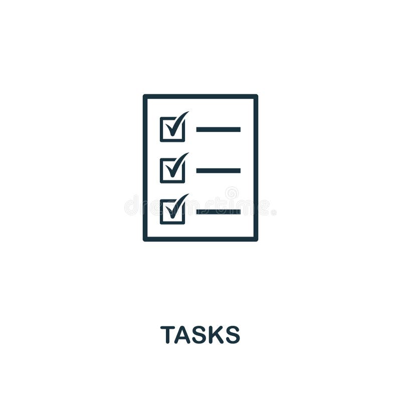 Tasks Icon. Premium Style Design from Startup Icon Collection. UI and ...