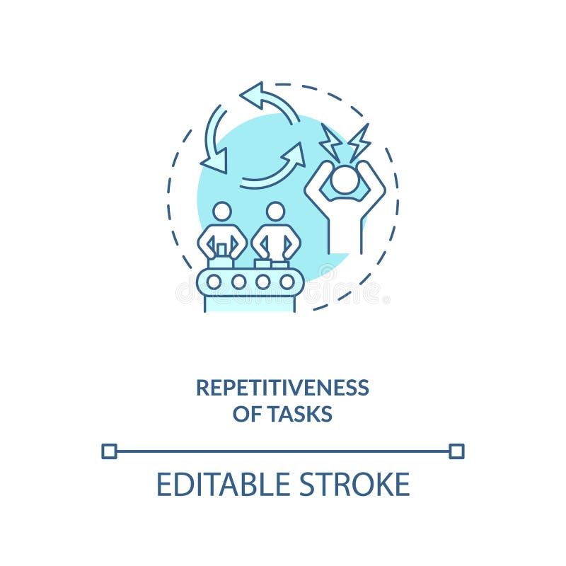 Tasks Repetitiveness Concept Icon Stock Vector - Illustration of ...