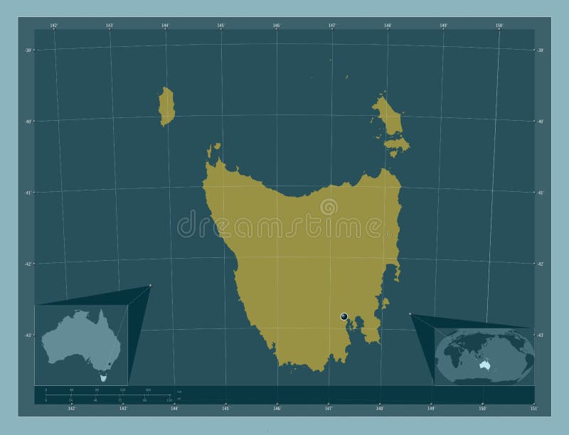 Australia - Solid Black Outline Border Map of Country Area. Simple Flat ...