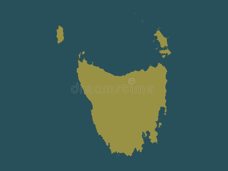 Tasmania, Australia. Solid. No Legend Stock Illustration - Illustration ...