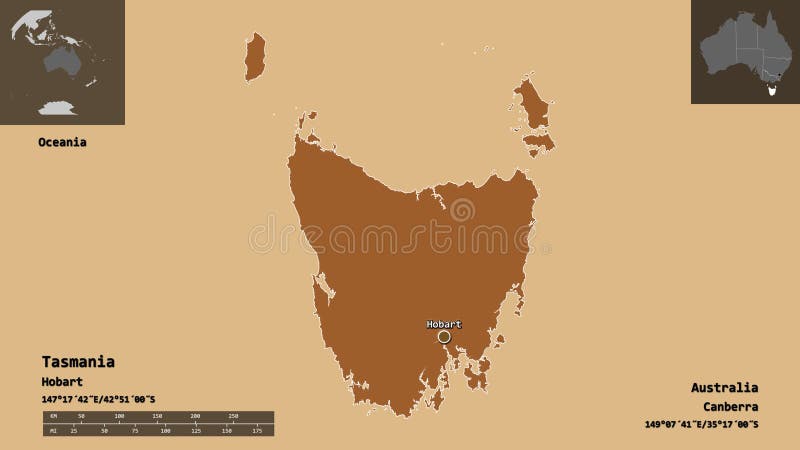 Tasmania, State of Australia,. Previews. Pattern Stock Illustration ...