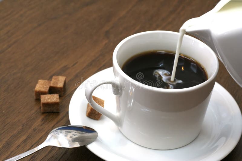 Tasse Kaffee Mit Braunem Zucker. Stockbild - Bild von getränk, braun ...