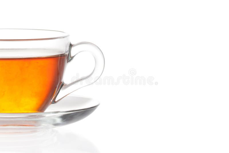 Tasse Tee Auf Weißem Hintergrund Stockfoto - Bild von angenehm, nahrung ...