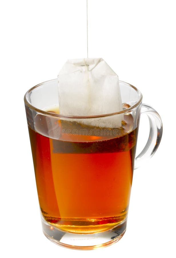 Tasse Tee mit Teebeutel stockbild. Bild von türkisch - 21785897