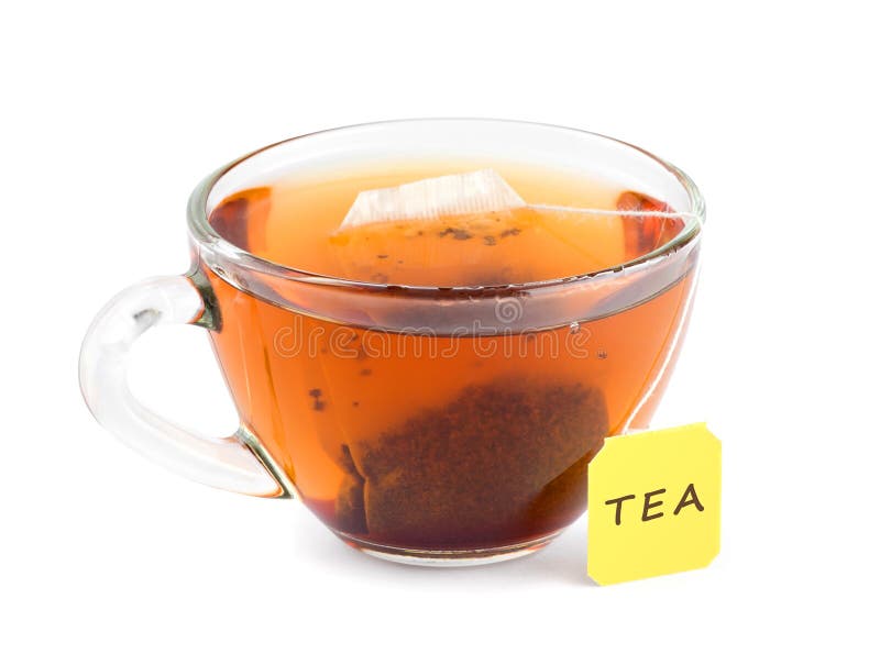 Tasse Tee mit Teebeutel stockbild. Bild von zeit, makro - 28879019