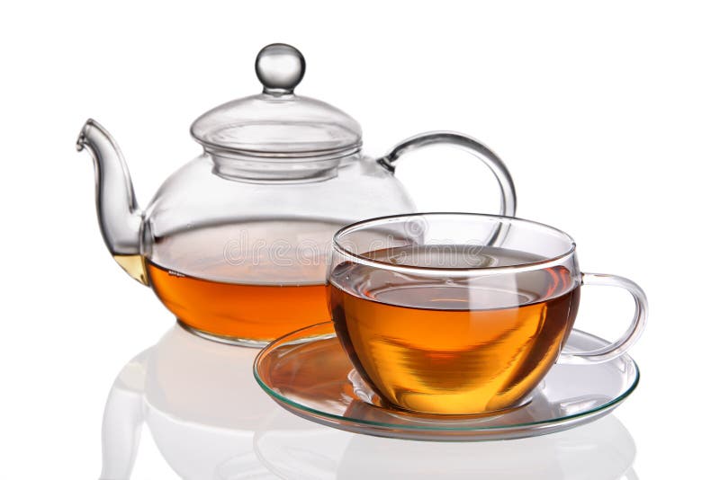 Tasse Tee mit Teekanne stockbild. Bild von teekanne, tasse - 16194923