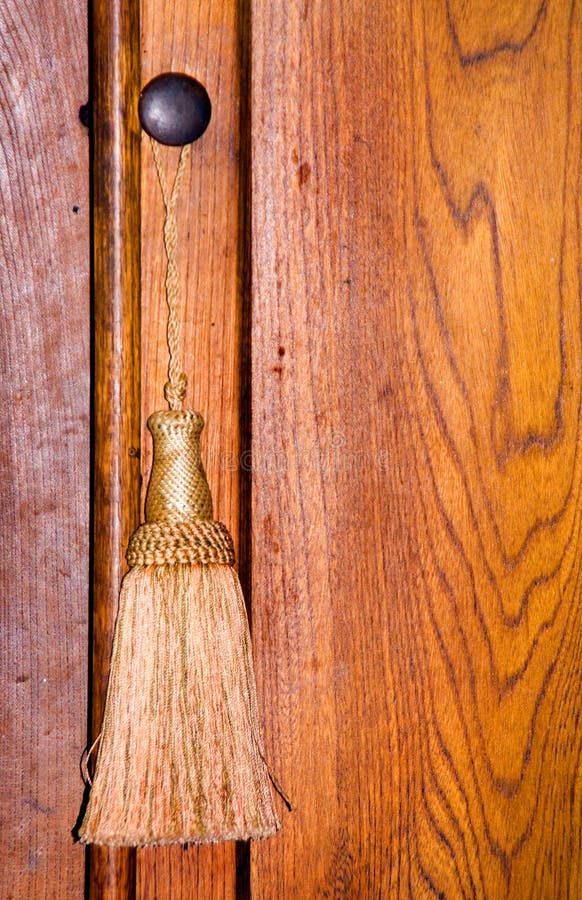 Tassel on Door Pull stock image. Image of decorate, yellow - 13072663