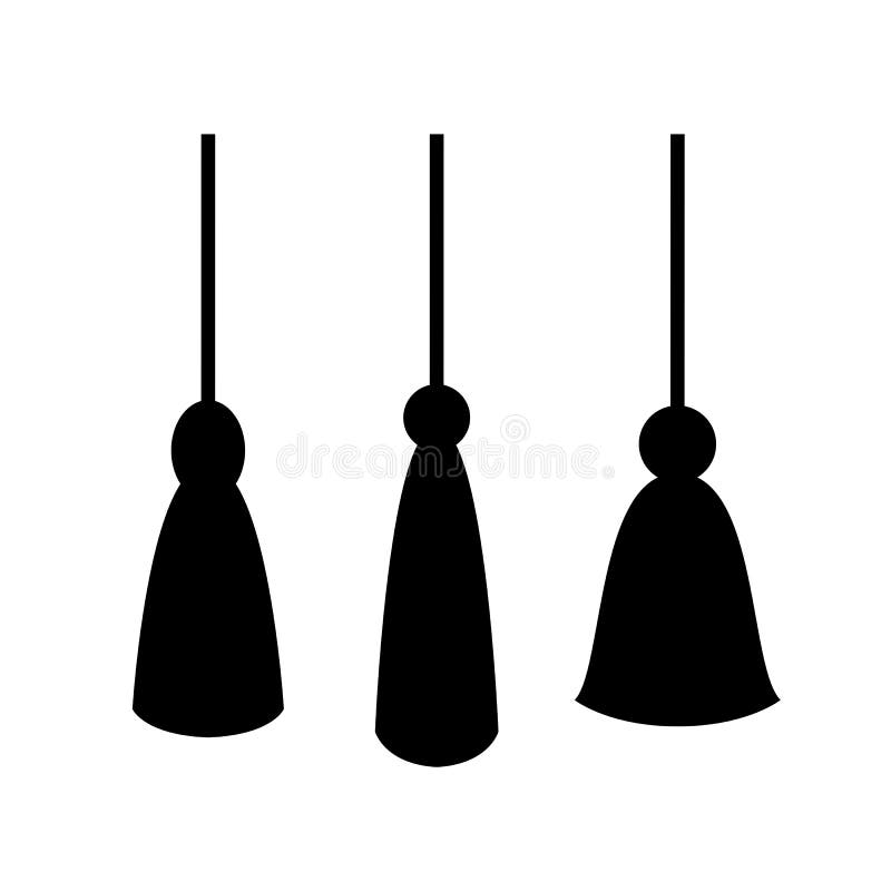 Tassel Silhouette Vector Icon Stock Vector - Illustration of decorative ...