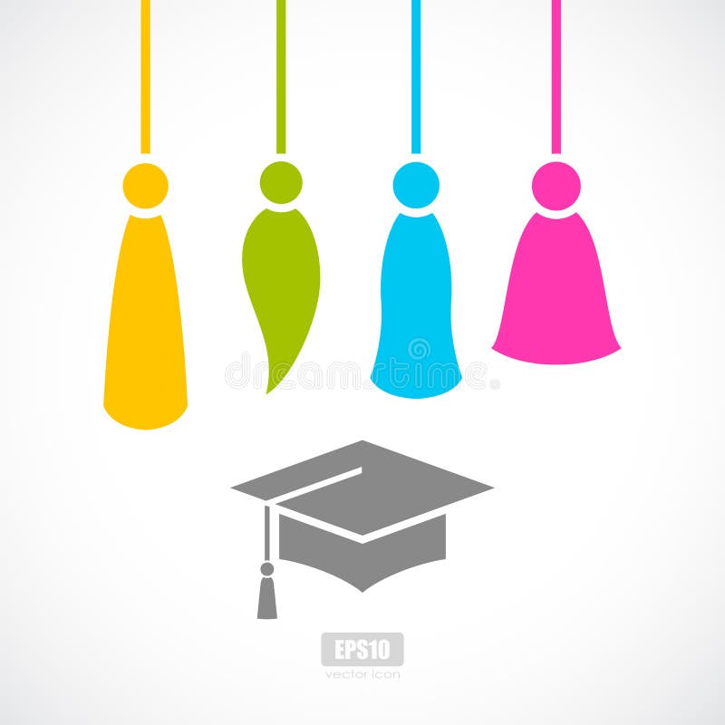 Tassel icon stock vector. Illustration of black, flat - 125556044