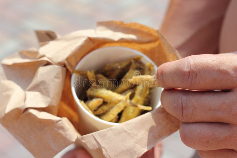 Taste anchovies stock image. Image of store, grill, fishery - 74484199