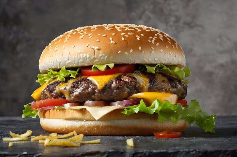 A taste Barger . stock photo. Image of lunch, cheeseburger - 306636772