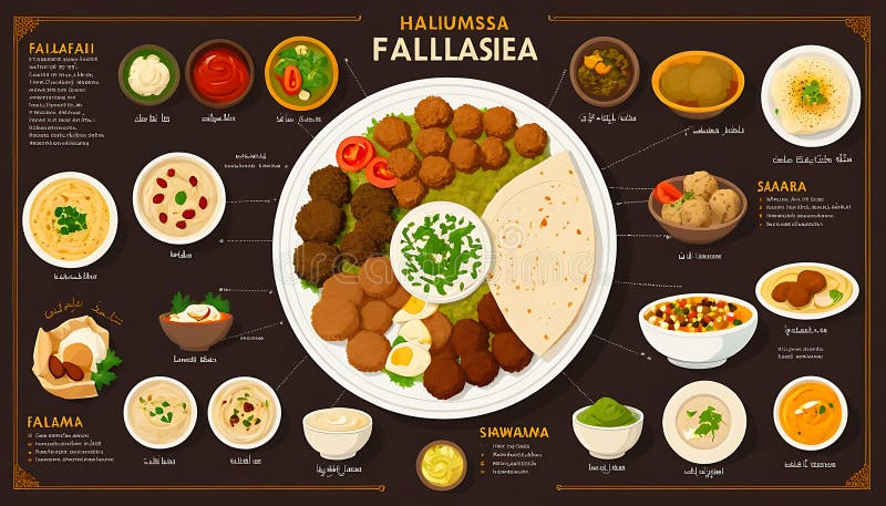 A Taste of Middle Eastern Cuisine Stock Photo - Image of baking ...