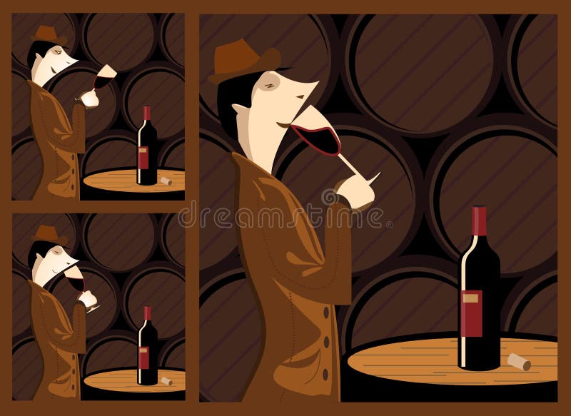 Taste wine stock vector. Illustration of analyzing, alcohol - 20368291