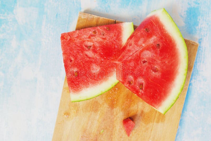 Tasteful Fresh Watermelon Fruit Slices on the Table Stock Photo - Image ...
