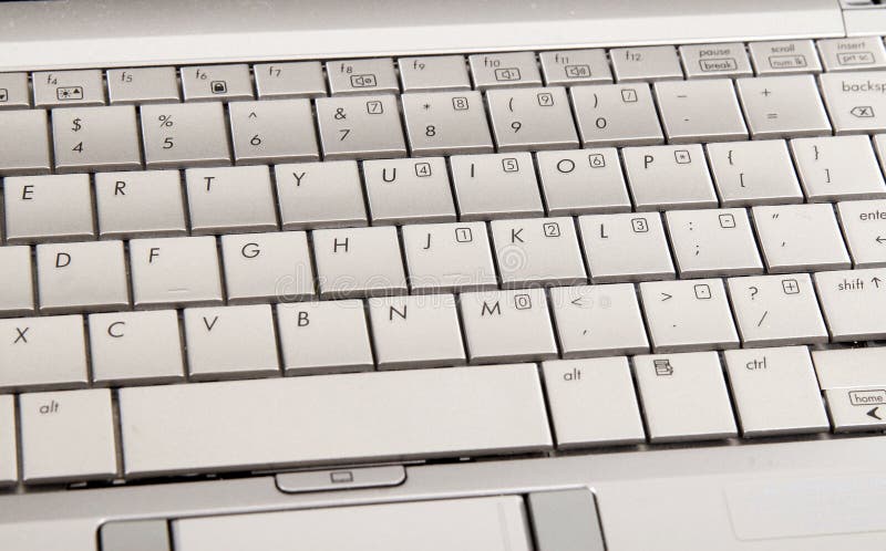 Tastiera Del Computer Portatile Fotografia Stock - Immagine di alfabeto ...