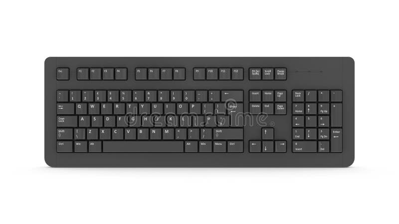 Tastiera Di Computer Intera Illustrazione di Stock - Illustrazione di ...