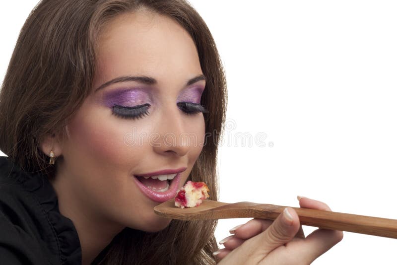 Tasting stock photo. Image of caucasian, brunette, housework - 20231894