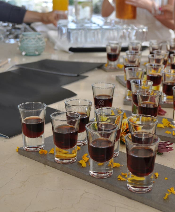Tasting of Alcohol Drink in Shots Stock Photo - Image of celebration ...