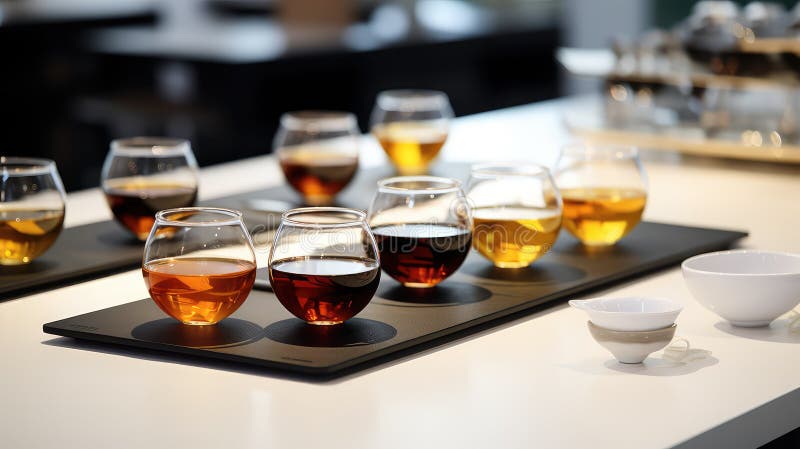 Tasting assam black tea stock illustration. Illustration of glass ...