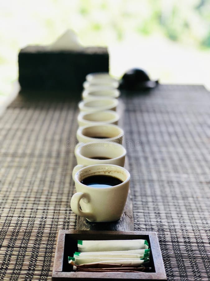 Tasting Different Type of Coffe and Tea Stock Photo - Image of ubud ...