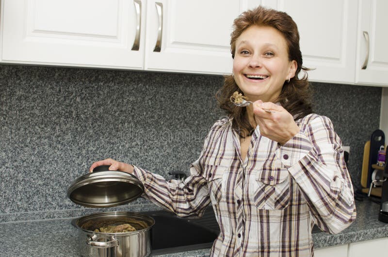 Tasting food stock image. Image of indoors, food, people - 28414211