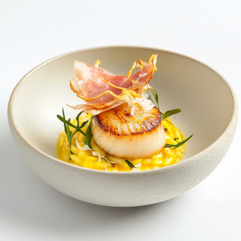A Tasting Menu Course Featuring a Seared Scallop, Served on a Bed of ...