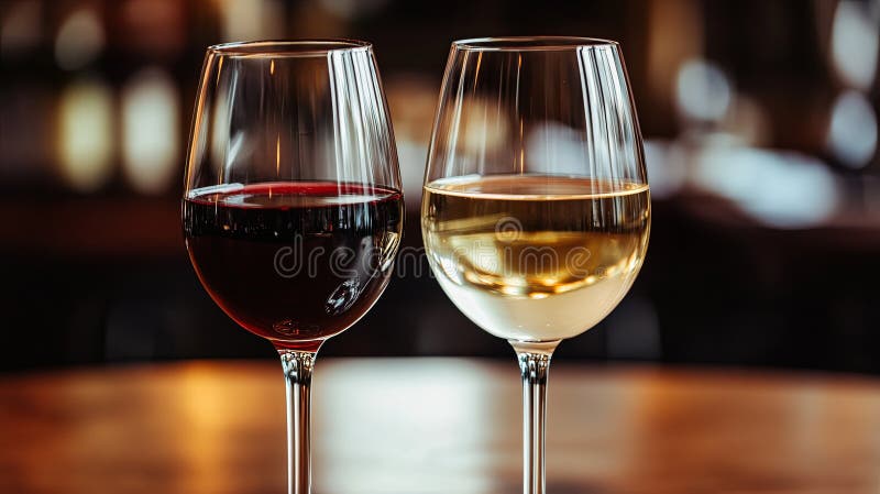 Tasting Menu with Red and White Wine. Stock Photo - Image of beverage ...