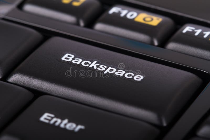 Tastiera Di Computer Del Tasto Backspace Fotografia Stock - Immagine di ...
