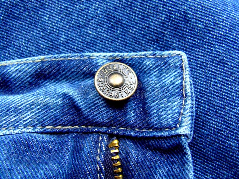 Angolo Sinistro Inferiore Del Bottone Dei Jeans Con La Parte Della ...