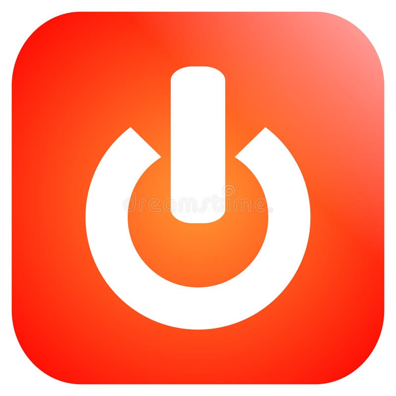 Icona Del Pulsante Di Alimentazione Isolata. Tasto Di Accensione ...