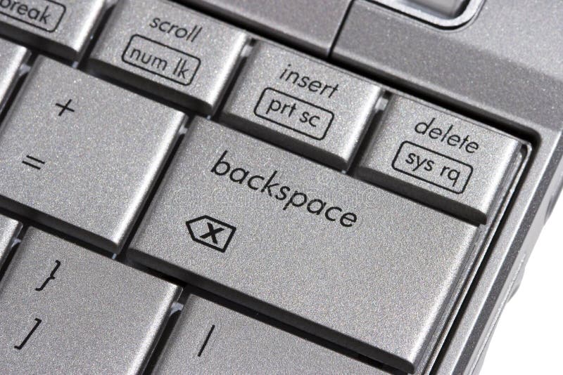 Tasto di spazio posteriore fotografia stock. Immagine di tastiera - 9560772