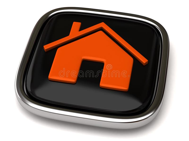 Icona domestica del tasto illustrazione vettoriale. Illustrazione di ...